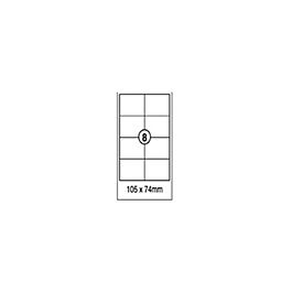 xel-lent 8 labels/sheet, straight corners, 105 x 74 mm, 100sheets/pack ...
