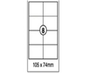xel-lent 8 labels/sheet, straight corners, 105 x 74 mm, 100sheets/pack ...